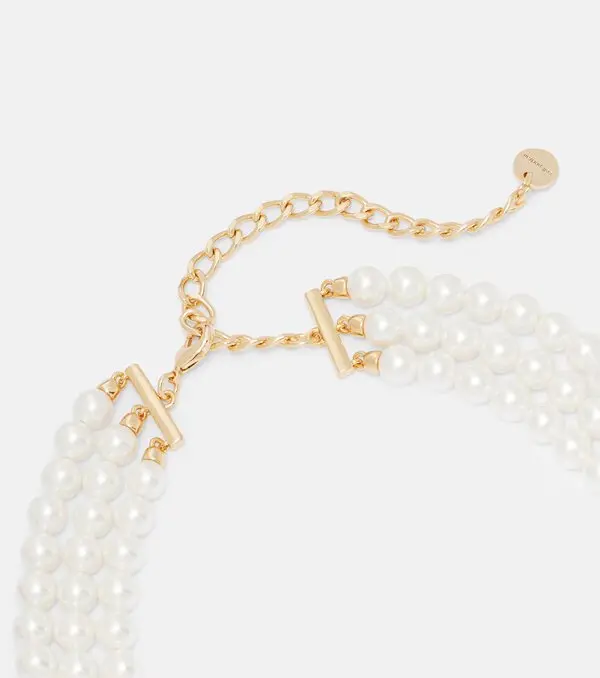 SELF-PORTRAIT Crystal-embellished Floral Choker