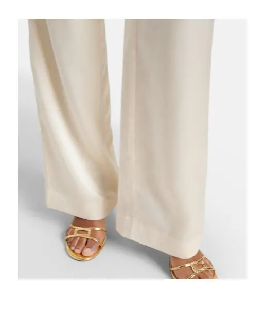 Rebecca Vallance Elise Silk Satin Flared Pants