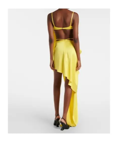 David Koma Draped Satin Top And Skirt Set