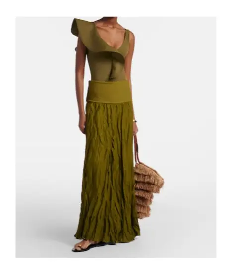 Johanna Ortiz Linen-blend Maxi Skirt