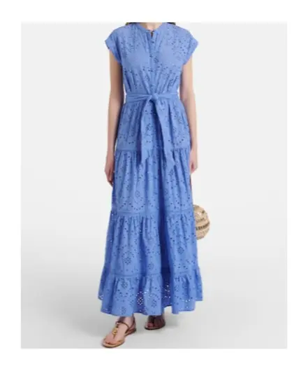 Poupette St Barth Kora Cotton Eyelet Shirt Dress