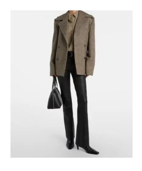 Ag Sophie Leather Bootcut Pants