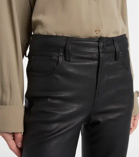 Ag Sophie Leather Bootcut Pants
