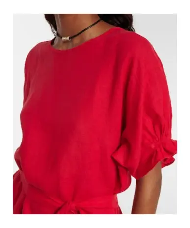 Velvet By Graham & Spencer Vivian Belted Linen Mini Dress