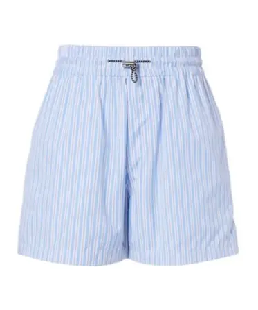 Plan C Striped Cotton Shorts