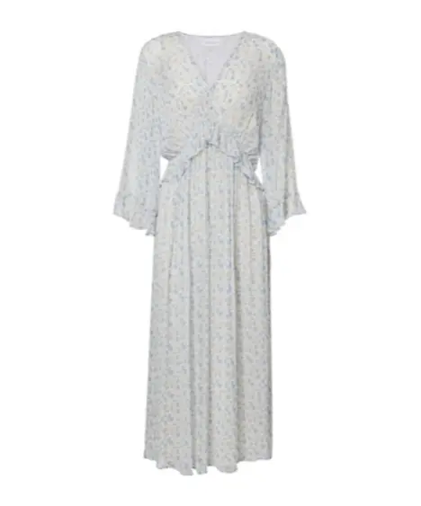 Velvet By Graham & Spencer Aerin Floral Sheer Maxi Dress - White