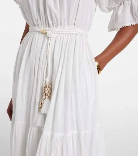 Poupette St Barth Jay Ruffled One-shoulder Maxi Dress