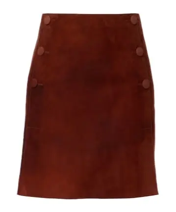 YVES SALOMON Suede Miniskirt