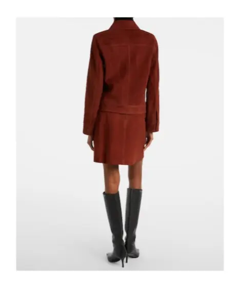 YVES SALOMON Suede Miniskirt