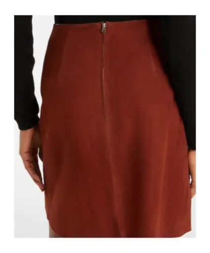 YVES SALOMON Suede Miniskirt