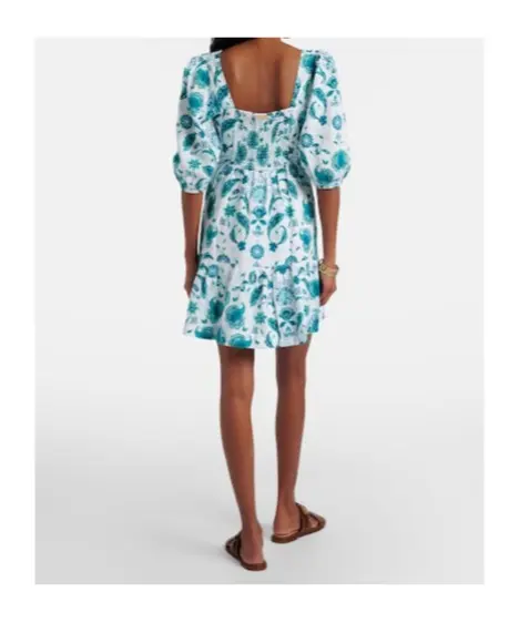 Heidi Klein Kos Paisley Linen Minidress