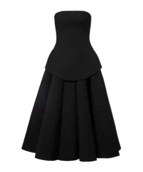 Solace Ada Strapless Crepe Midi Dress