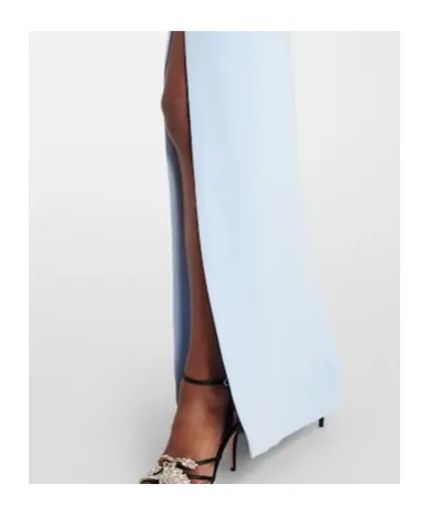 Solace Alexis Asymmetric Off-shoulder Gown