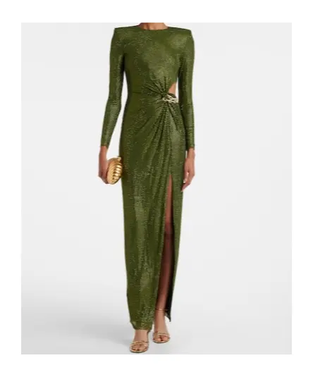 SELF-PORTRAIT Embellished Chain Detail Jersey Gown