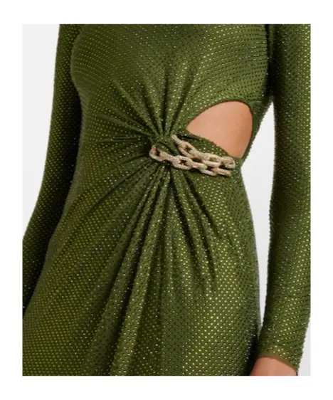 SELF-PORTRAIT Embellished Chain Detail Jersey Gown