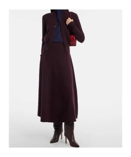 Extreme Cashmere N388 Ease Cashmere-blend Maxi Skirt