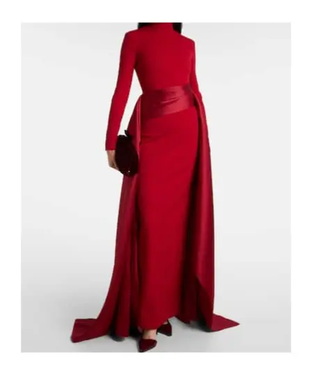 Solace Olivia Satin-trimmed Gown