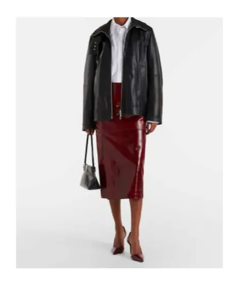 Sportmax Leather Pencil Skirt