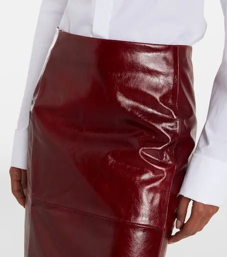 Sportmax Leather Pencil Skirt