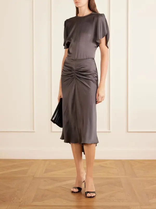 Victoria Beckham Bella's Draped Satin Shirt