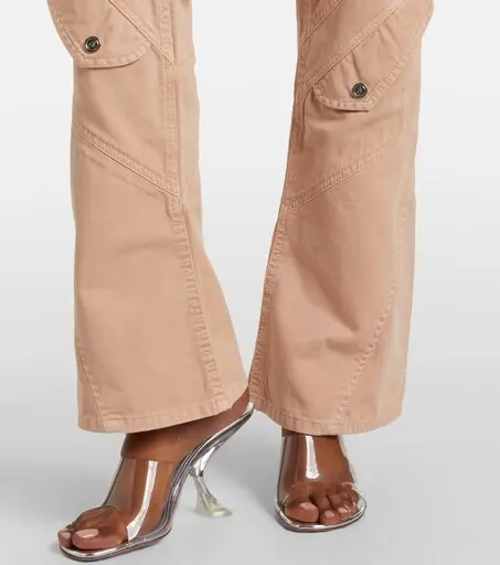 Blumarine Cotton Canvas Flared Pants