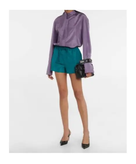 Valentino Garavani High-rise Silk Faille Shorts