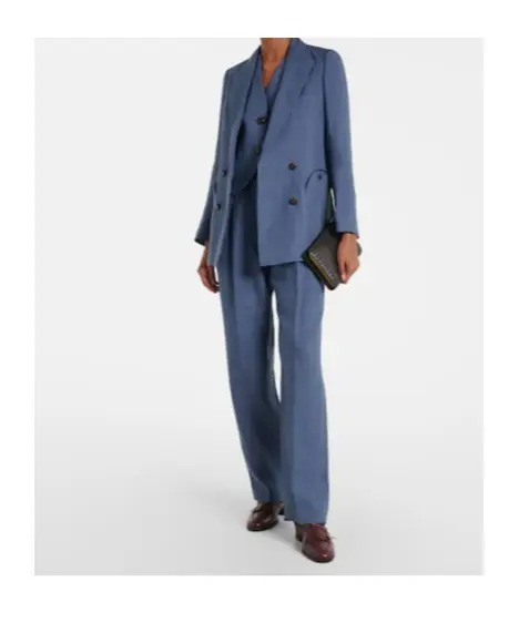 BLAZÉ MILANO Fox Linen Straight Pants