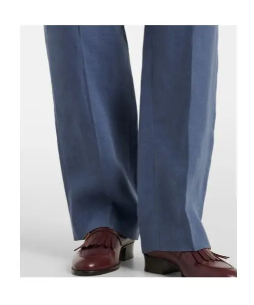 BLAZÉ MILANO Fox Linen Straight Pants