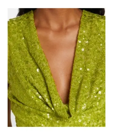 David Koma Sequined Draped Gown