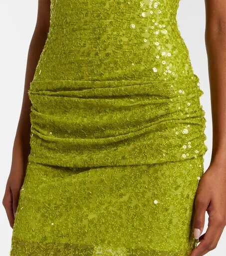 David Koma Sequined Draped Gown