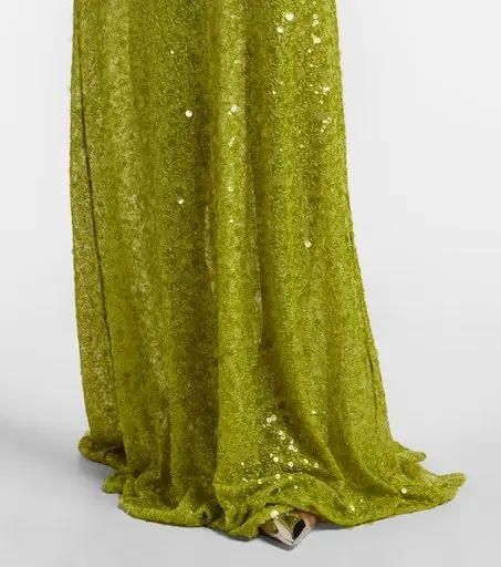 David Koma Sequined Draped Gown