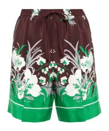 Valentino Garavani Printed Silk Shorts