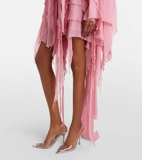 Blumarine Tiered Chiffon Minidress