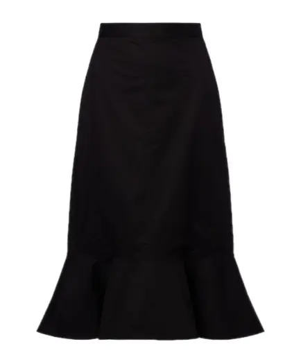 Plan C Ruffled Cotton-blend Poplin Midi Skirt