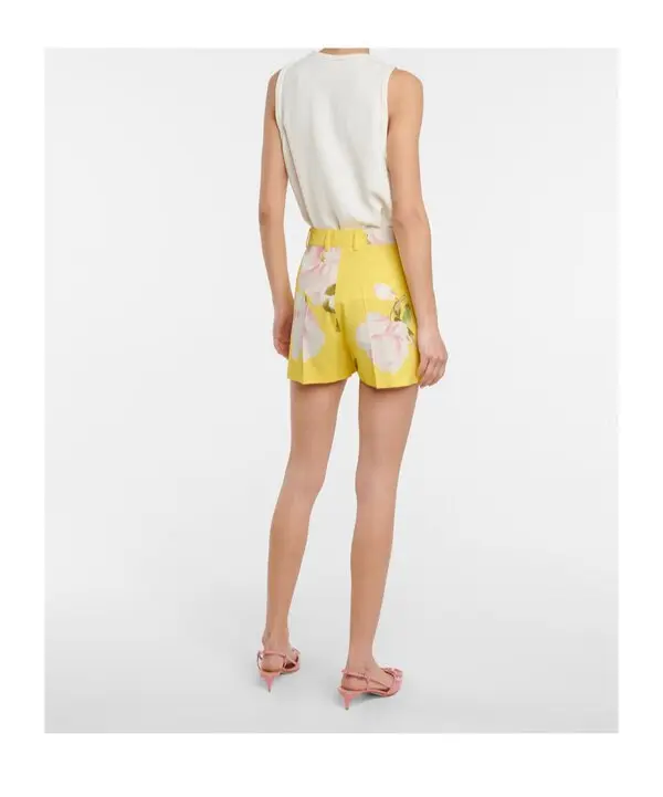 Valentino Garavani Floral Cotton And Silk Shorts
