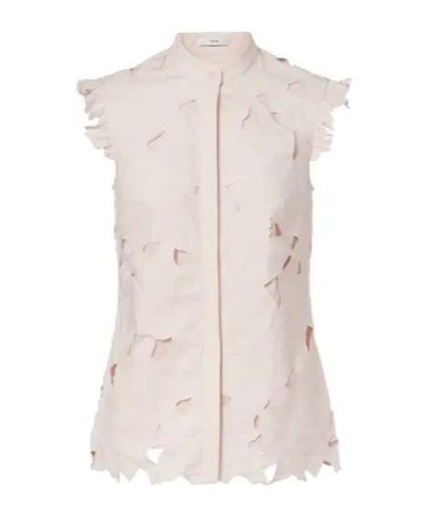 Erdem Embroidered Floral Cotton-blend Top