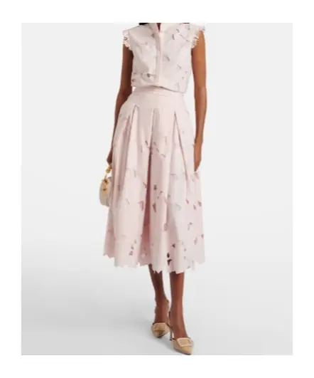 Erdem Embroidered Floral Cotton-blend Top