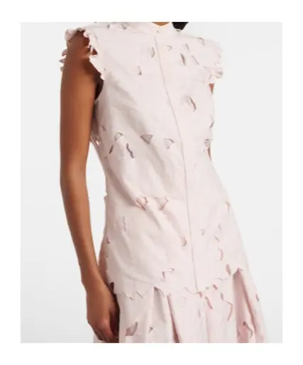 Erdem Embroidered Floral Cotton-blend Top