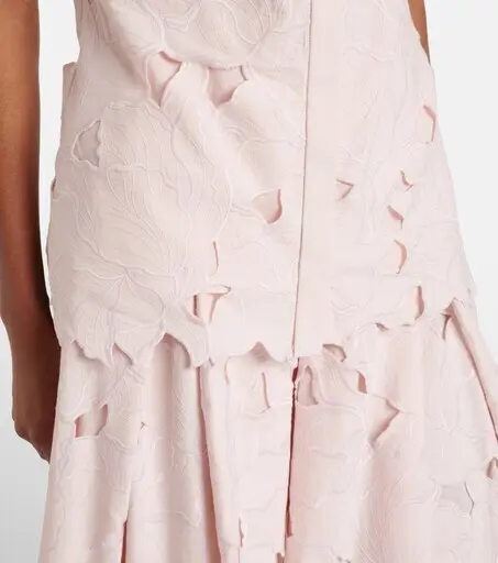 Erdem Embroidered Floral Cotton-blend Top