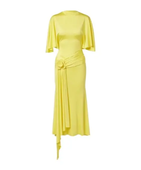 David Koma Floral-appliqué Jersey Cocktail Dress - Yellow