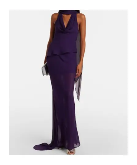 DE LA VALI Diosa Draped Georgette Top