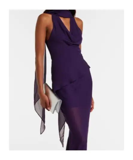 DE LA VALI Diosa Draped Georgette Top