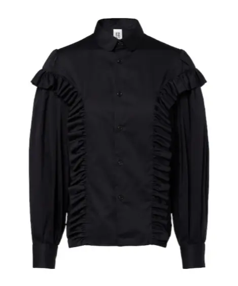Comme Des Garçons Ruffled Cotton Shirt