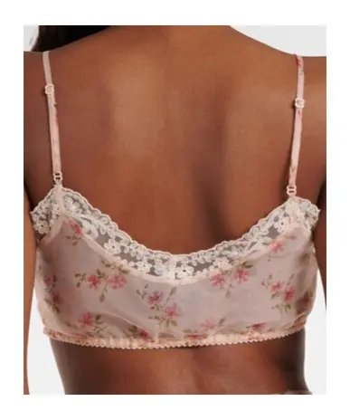 Simone Rocha Floral Lace-trimmed Bra Top