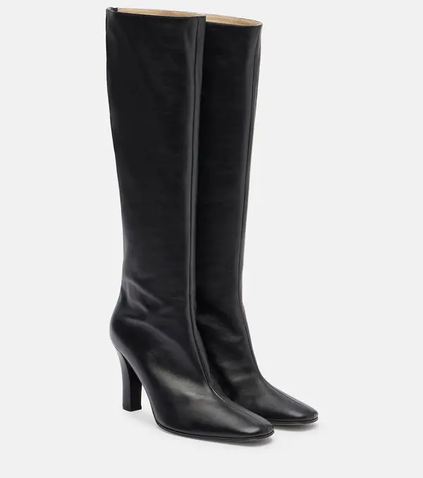 THE ROW Mona Leather Knee-high Boots