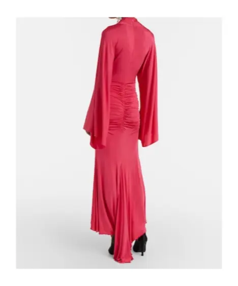 Blumarine Floral-appliqué Ruched Gown