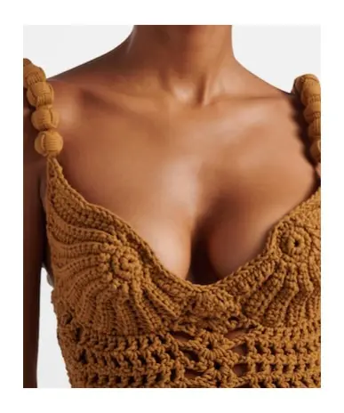 Balmain Crochet Cotton Maxi Dress