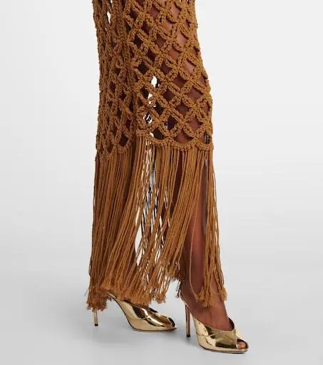 Balmain Crochet Cotton Maxi Dress