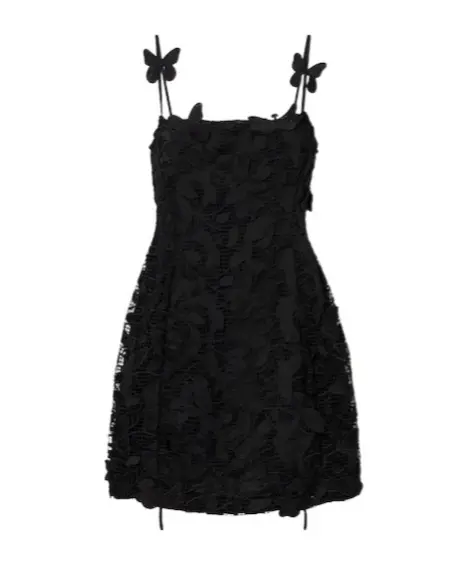 Blumarine Embroidered Lace Minidress - Black