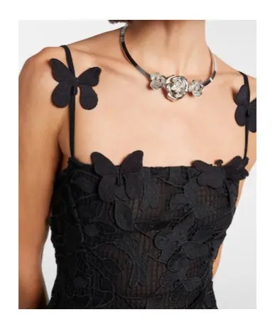 Blumarine Embroidered Lace Minidress
